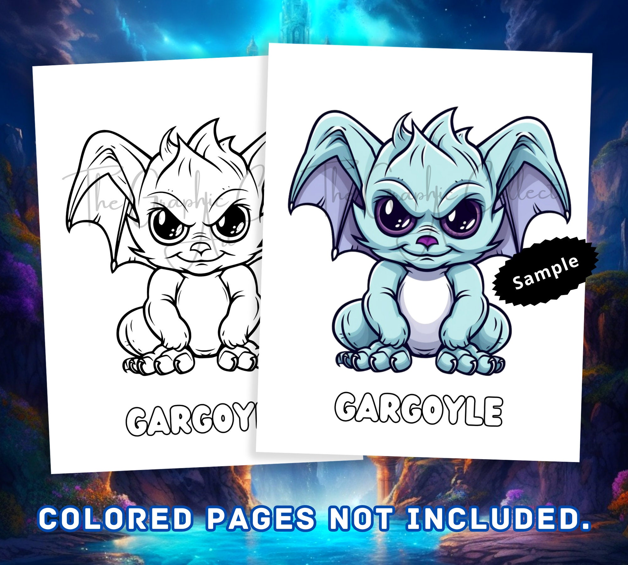 30 Fantasy Creatures Coloring Pages Coloring for Boys Coloring Gift ...