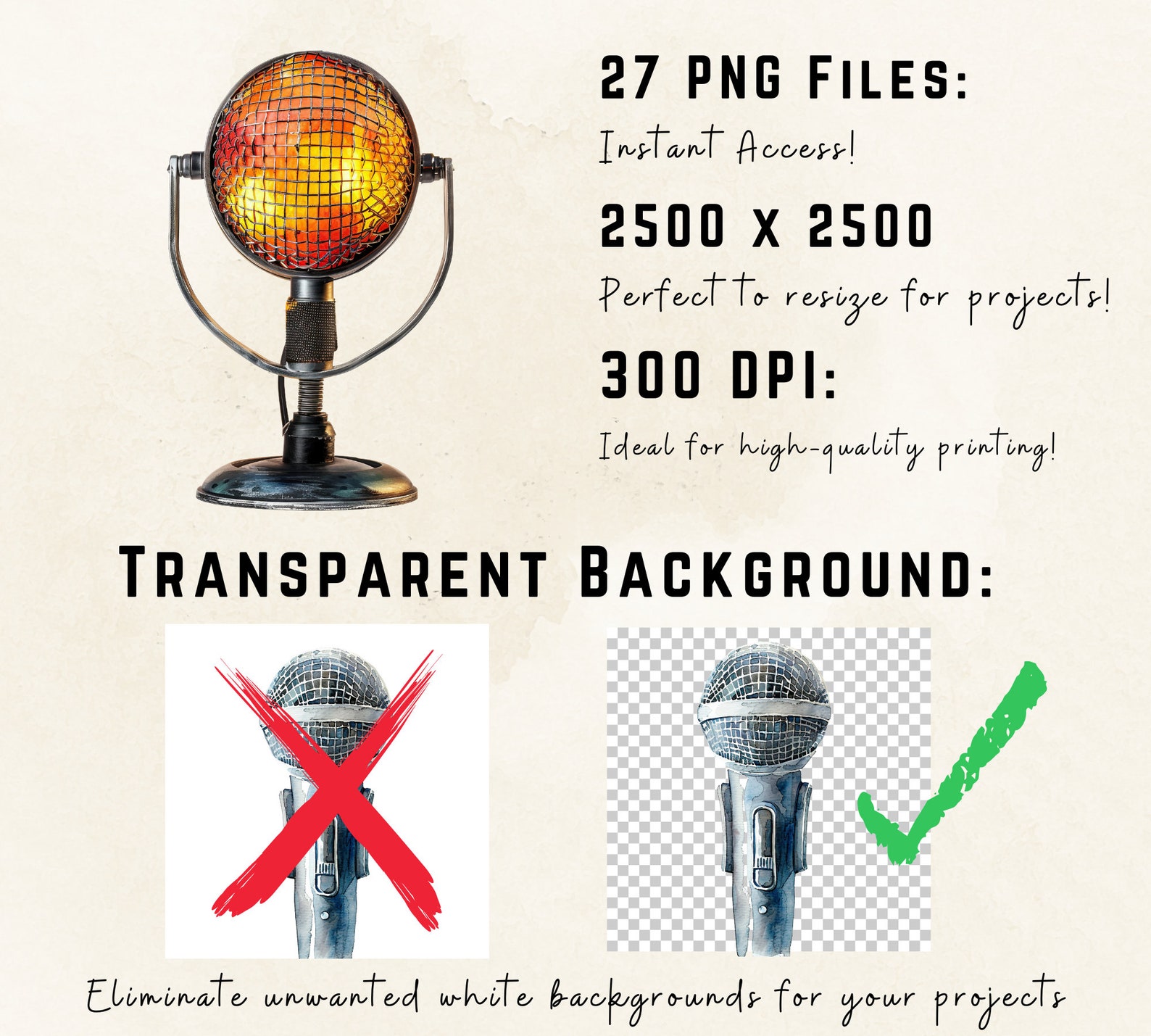 Watercolor Microphone Clipart Microphone Clipart Microphone PNG ...