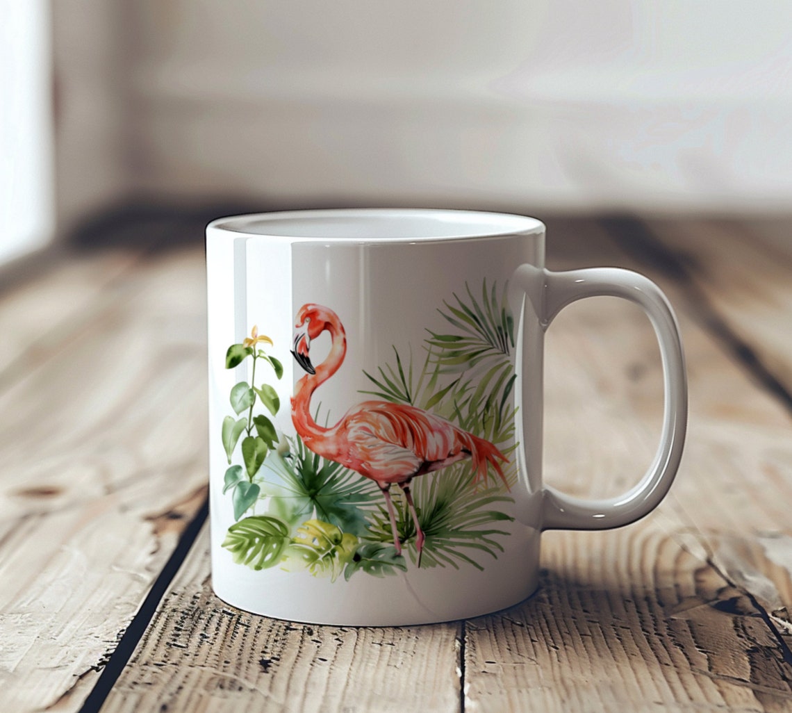 Flamingos Watercolor Clipart Bundle: Cute Pink Flamingo Designs ...