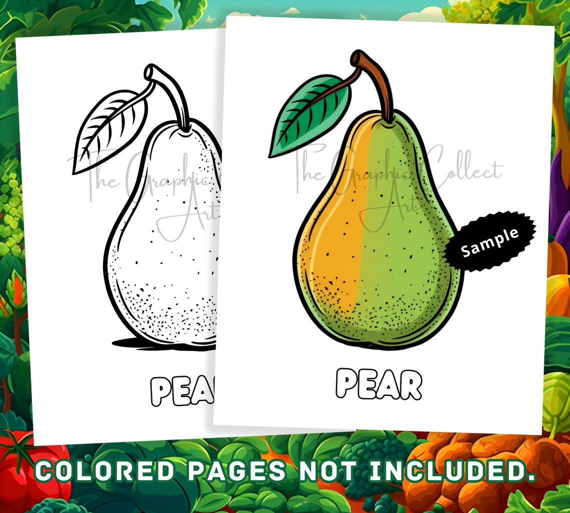 Fruits and Vegetables Coloring Pages: Learning Activities for Kids and ...