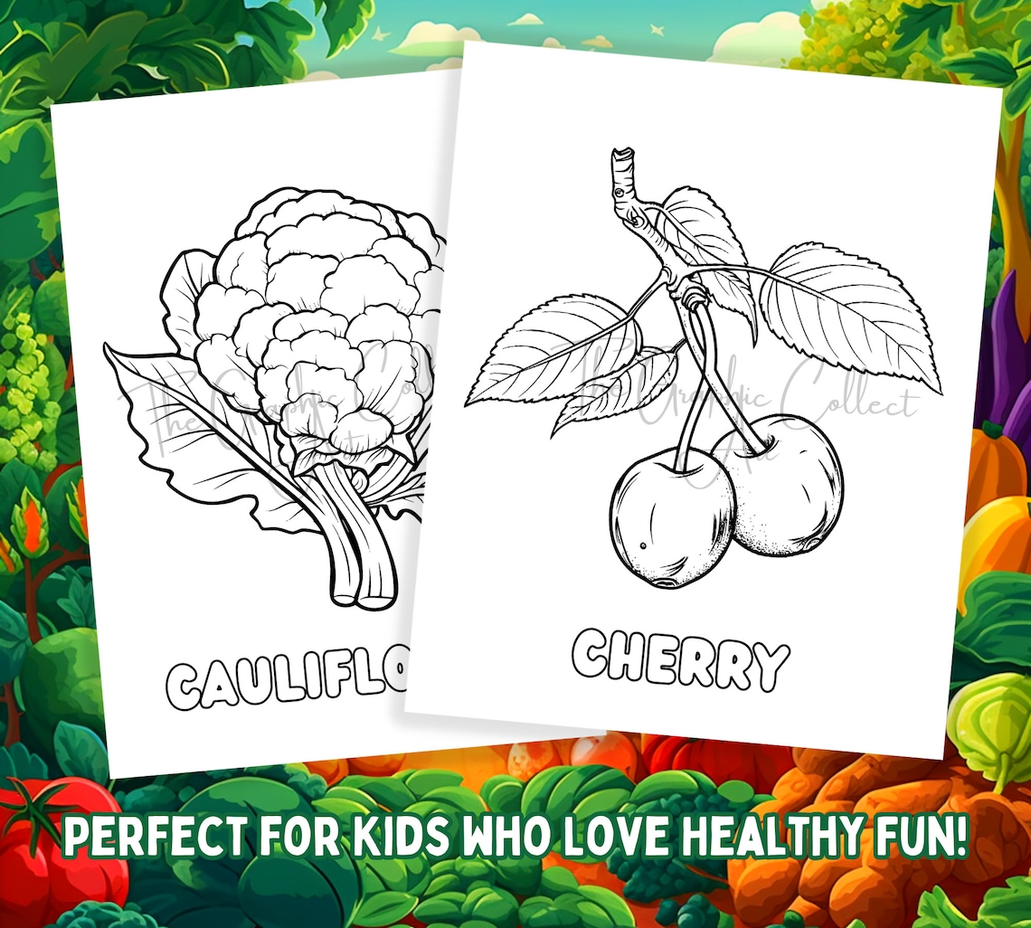 Fruits and Vegetables Coloring Pages: Learning Activities for Kids and ...