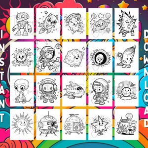 20 Printable Kid's Space Coloring Pages: Featuring Astronauts, Rockets ...