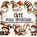 Watercolor Cute Fall Gnomes Clipart PNG Bundle: Boho and Nordic Gnomes ...