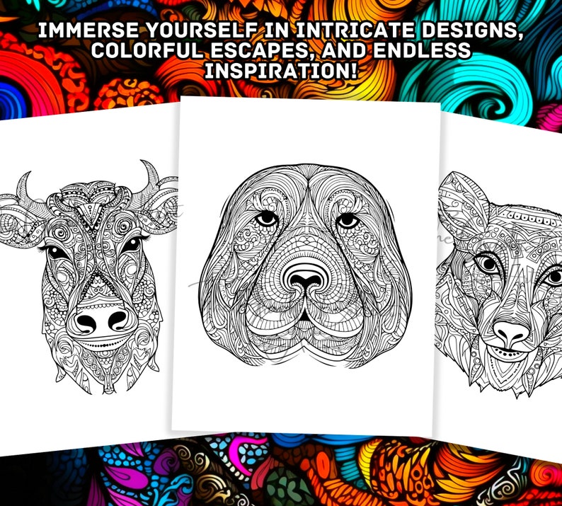 100 Zentangle Animals Coloring Pages Fantasy Coloring Coloring Page for ...