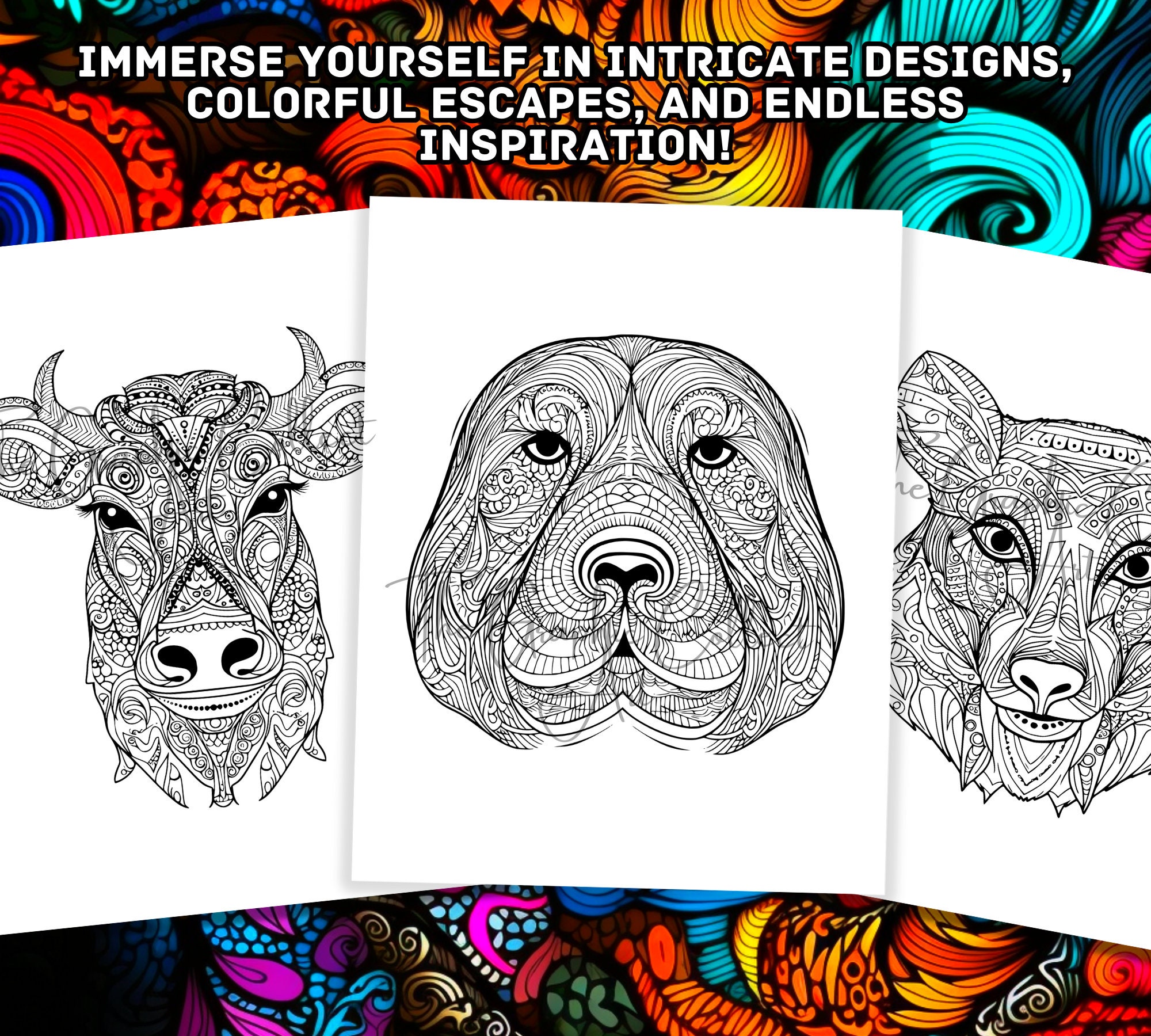 100 Zentangle Animals Coloring Pages Fantasy Coloring Coloring Page for ...