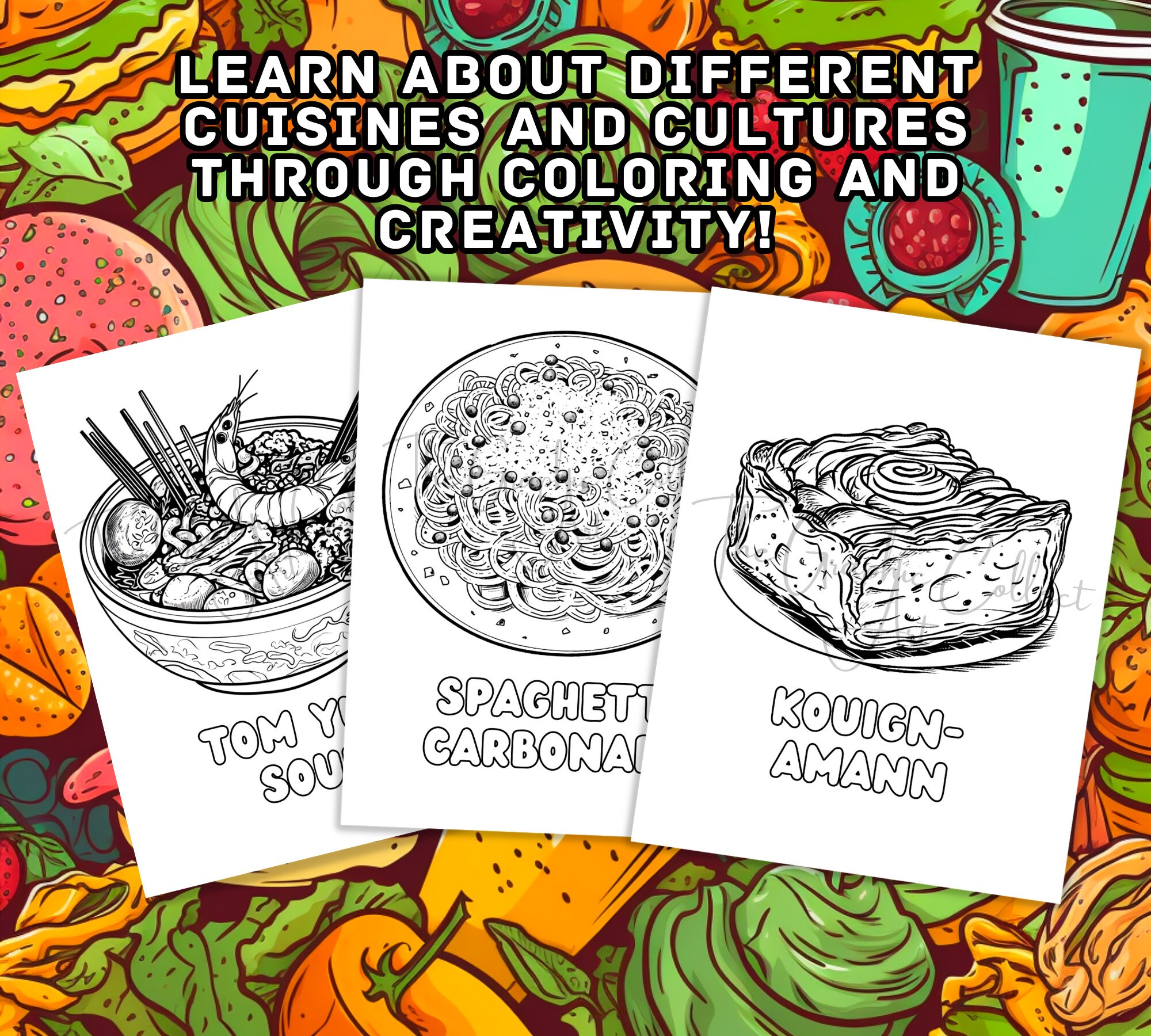 100 Food Coloring Pages: American Food Delicious Food Color Food ...