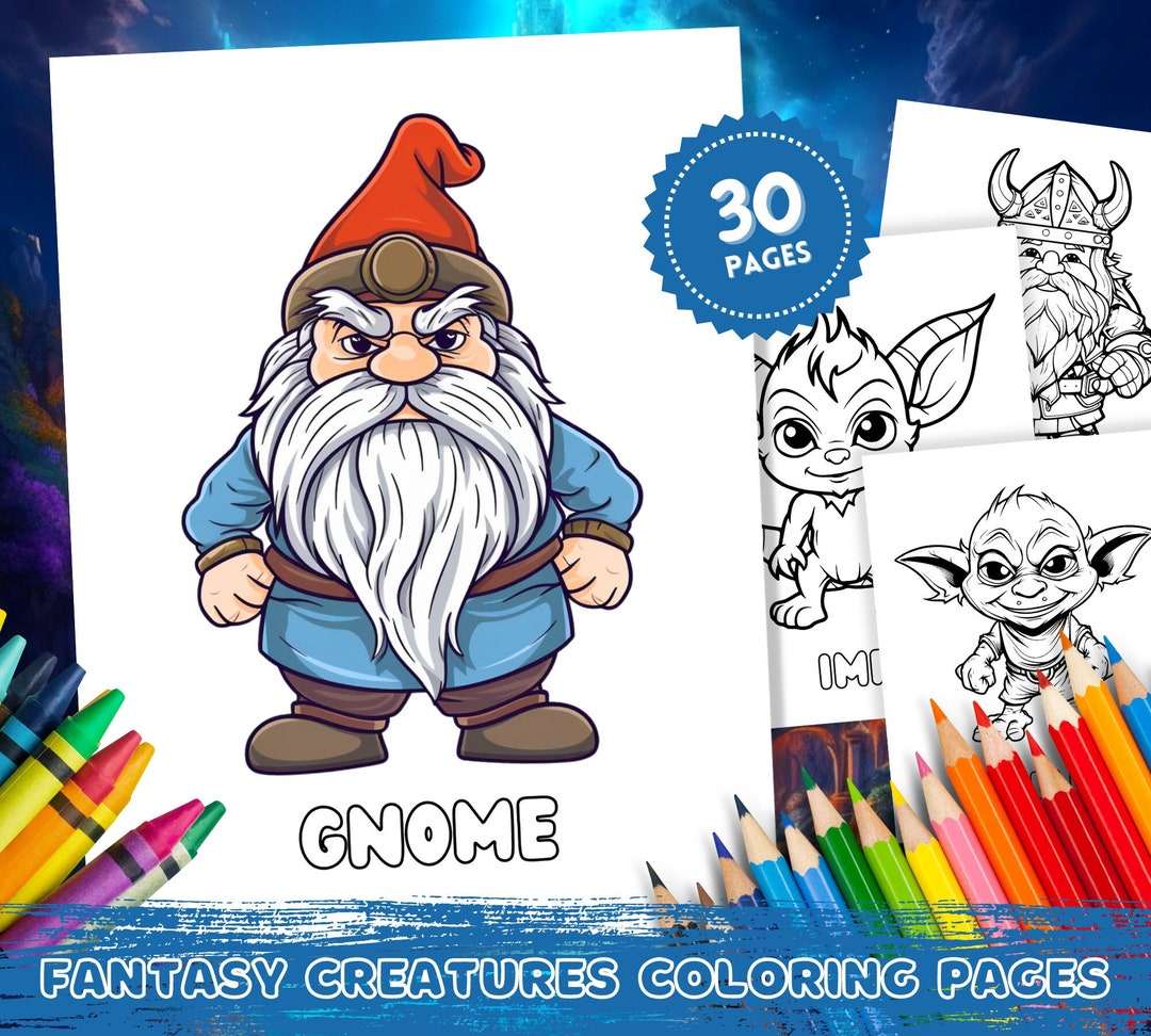 30 Fantasy Creatures Coloring Pages | Coloring for Boys | Coloring Gift ...