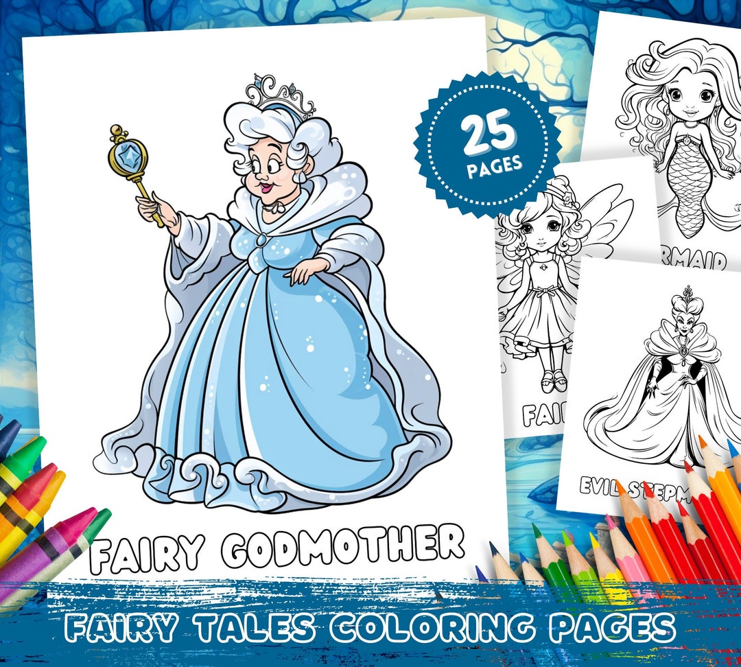 Fairy Tale Coloring Pages: 25 Printable Coloring Sheets for Kids and ...