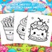 Kawaii Sweets Coloring Pages Digital Download Printable PDF - Etsy