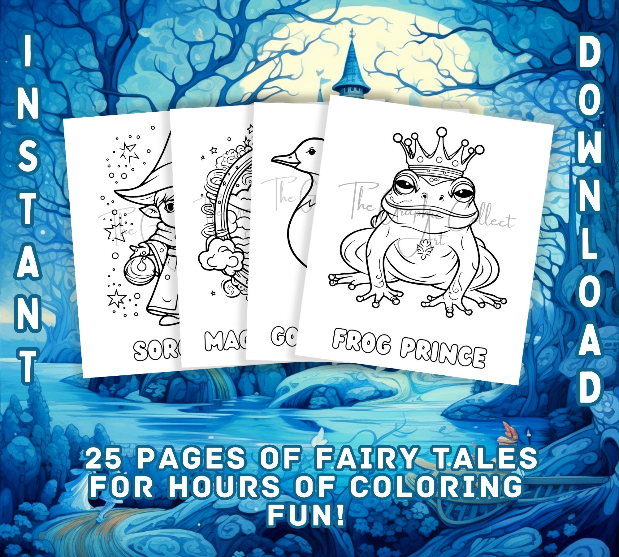 Fairy Tale Coloring Pages: 25 Printable Coloring Sheets for Kids and ...