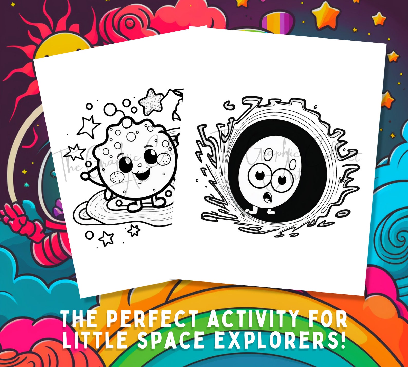 20 Printable Kid's Space Coloring Pages: Featuring Astronauts, Rockets ...