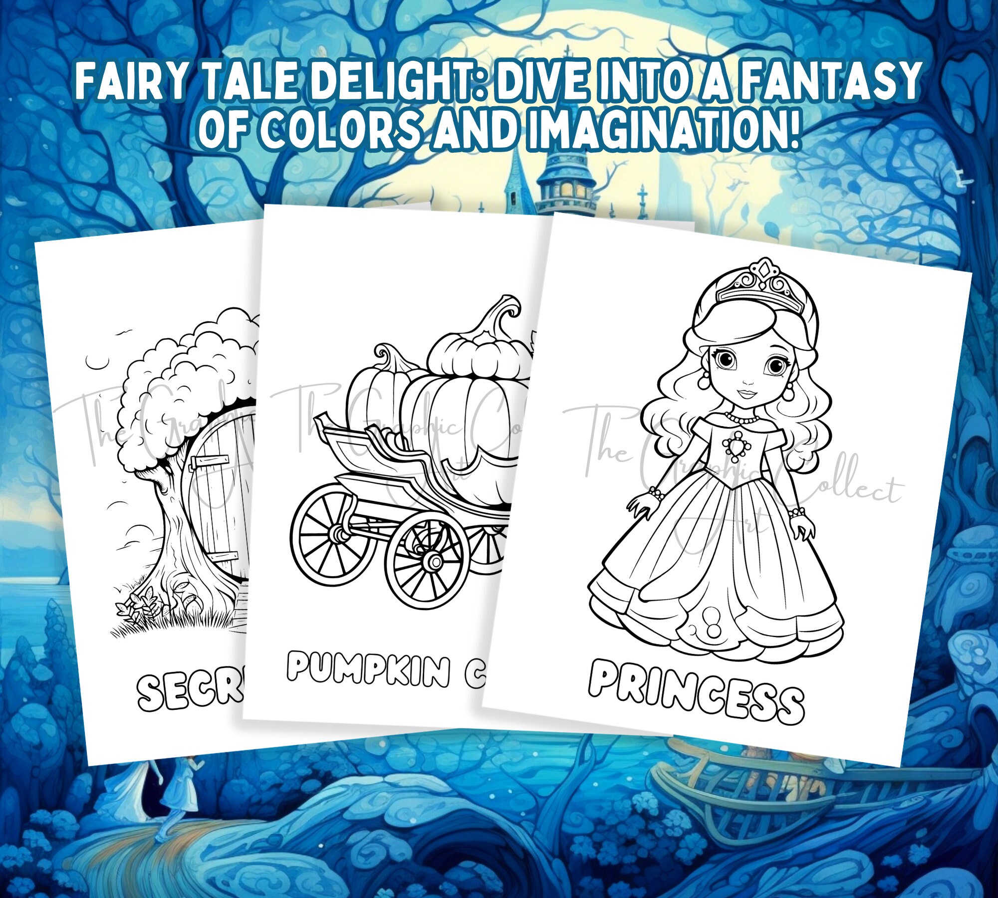 Fairy Tale Coloring Pages: 25 Printable Coloring Sheets for Kids and ...