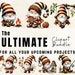 Watercolor Cute Fall Gnomes Clipart PNG Bundle: Boho and Nordic Gnomes ...