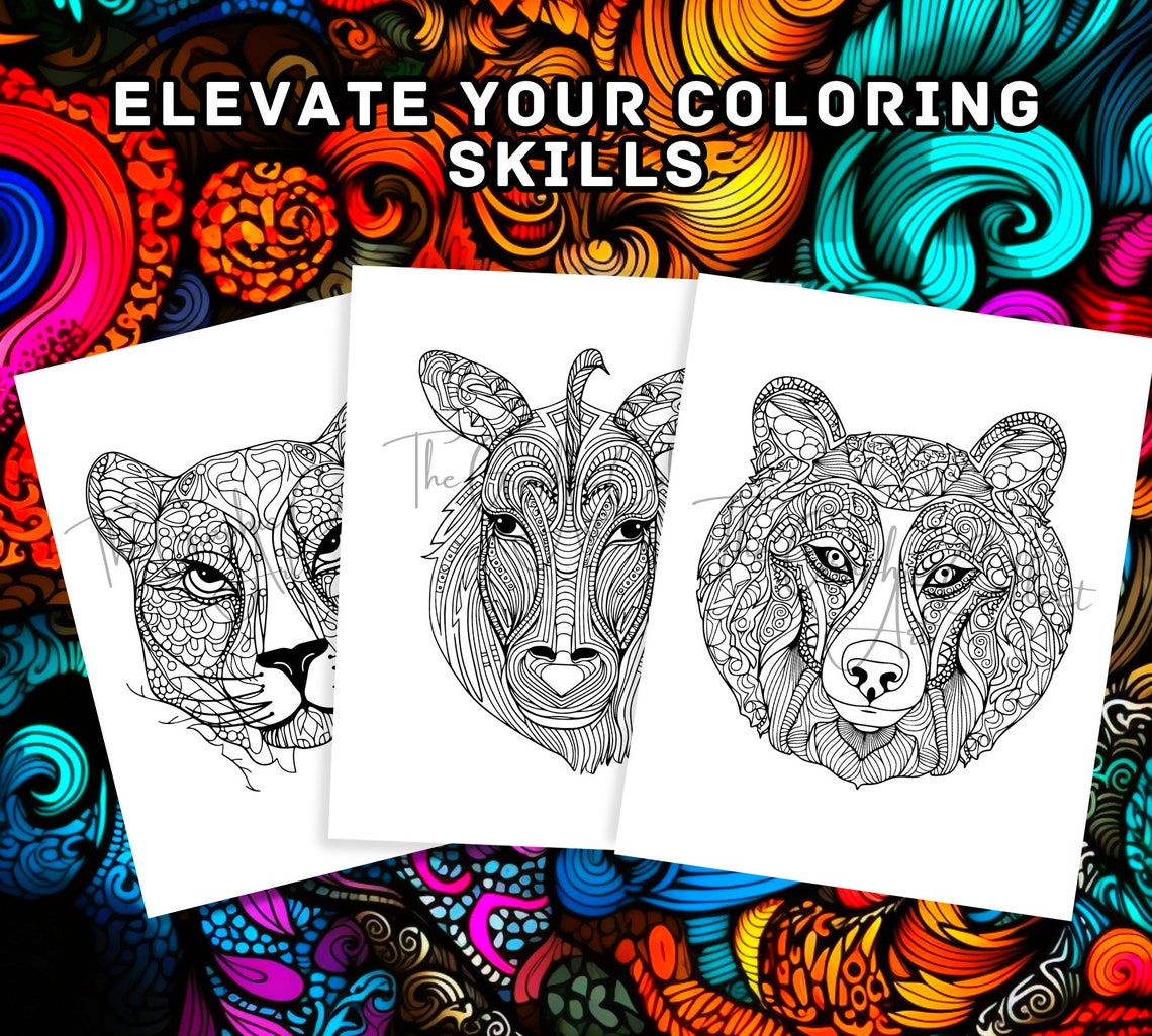 100 Zentangle Animals Coloring Pages Fantasy Coloring Coloring Page for ...