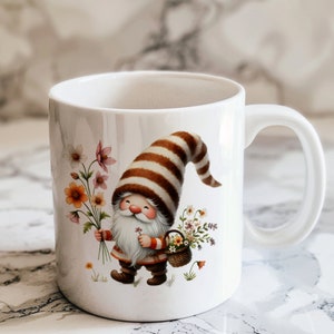 Watercolor Cute Fall Gnomes Clipart PNG Bundle: Boho and Nordic Gnomes ...