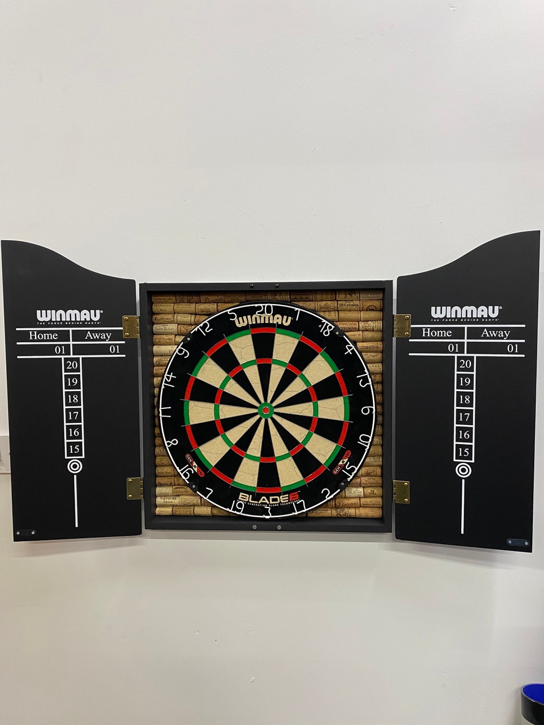 Handmade Bespoke Cork Dart Board Surround Cabinet With Darts - Etsy UK