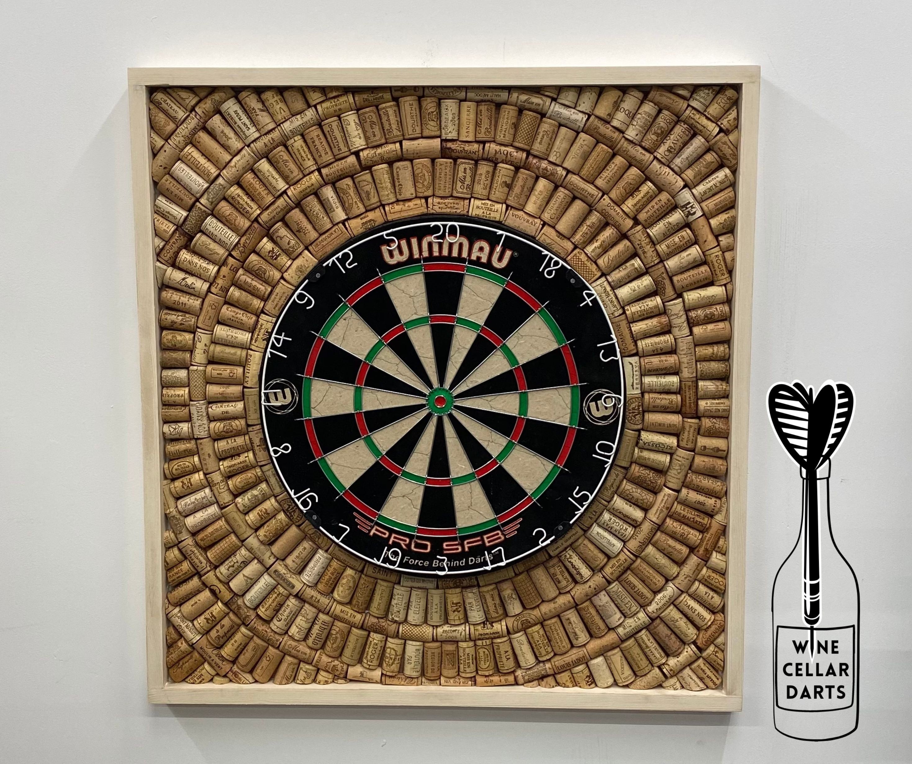 Handmade Bespoke Walnut Stained Cork Dart Board Backer - Etsy