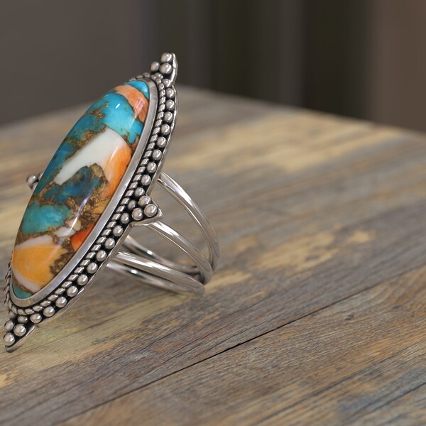 Turquoise Boho Ring - Etsy