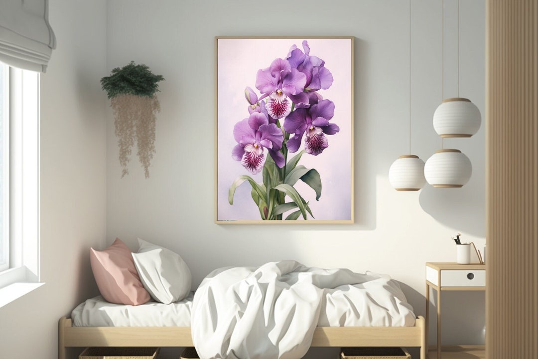 Vanda Watercolor, Botanical Wall Art, Digital Download, Flower Poster ...