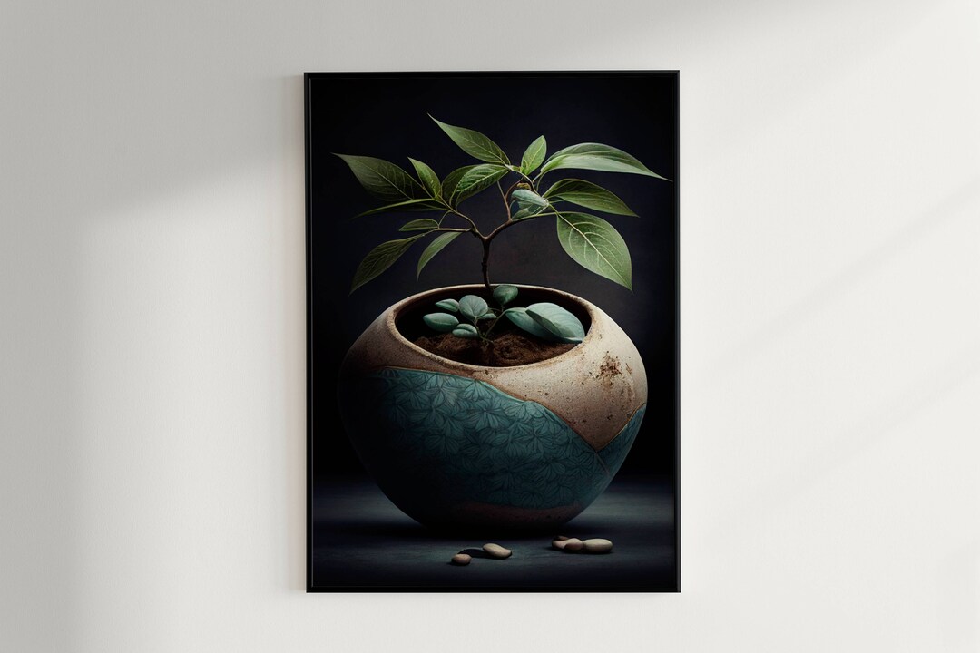Plant in a Pot, Digital Art, Print, Download - Etsy