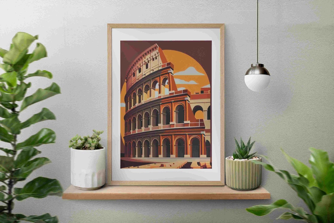 Colosseum Print, Digital Art, Home Decor, Travel Poster, Digital ...
