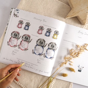 Baby Memory Book, 132 Page Record Book & Photo Album for Newborn Baby ...