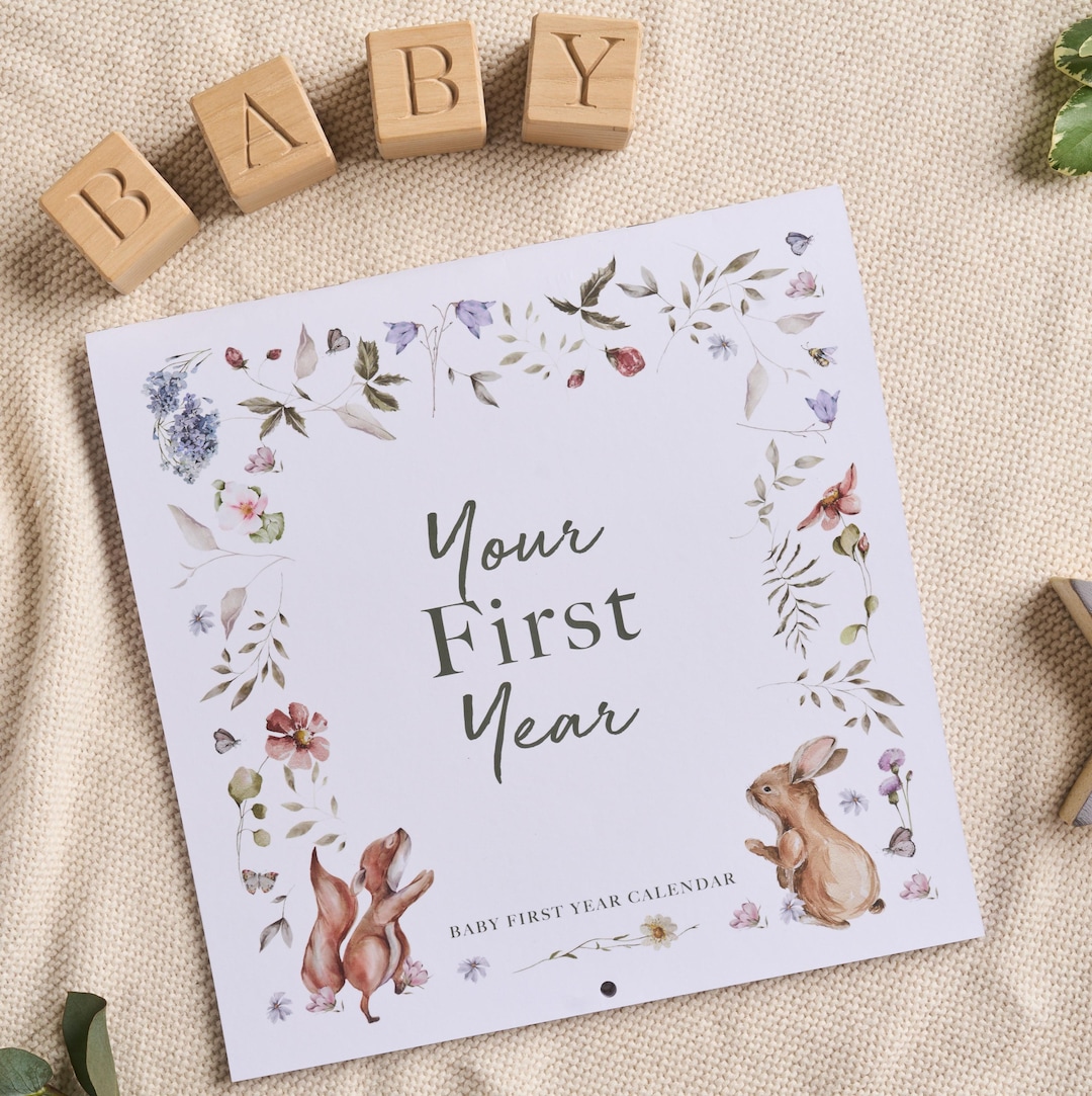 Baby's First Year Calendar (UK) - Etsy