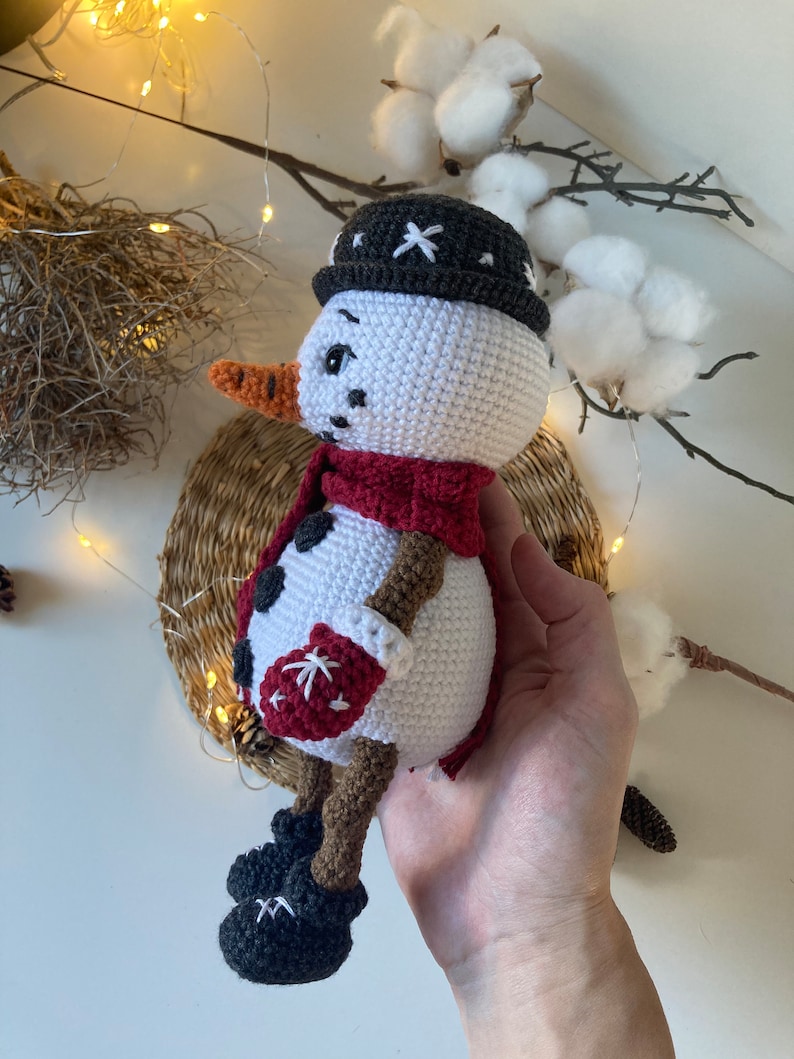 Snowman Crochet Pattern, ENG Pdf - Etsy