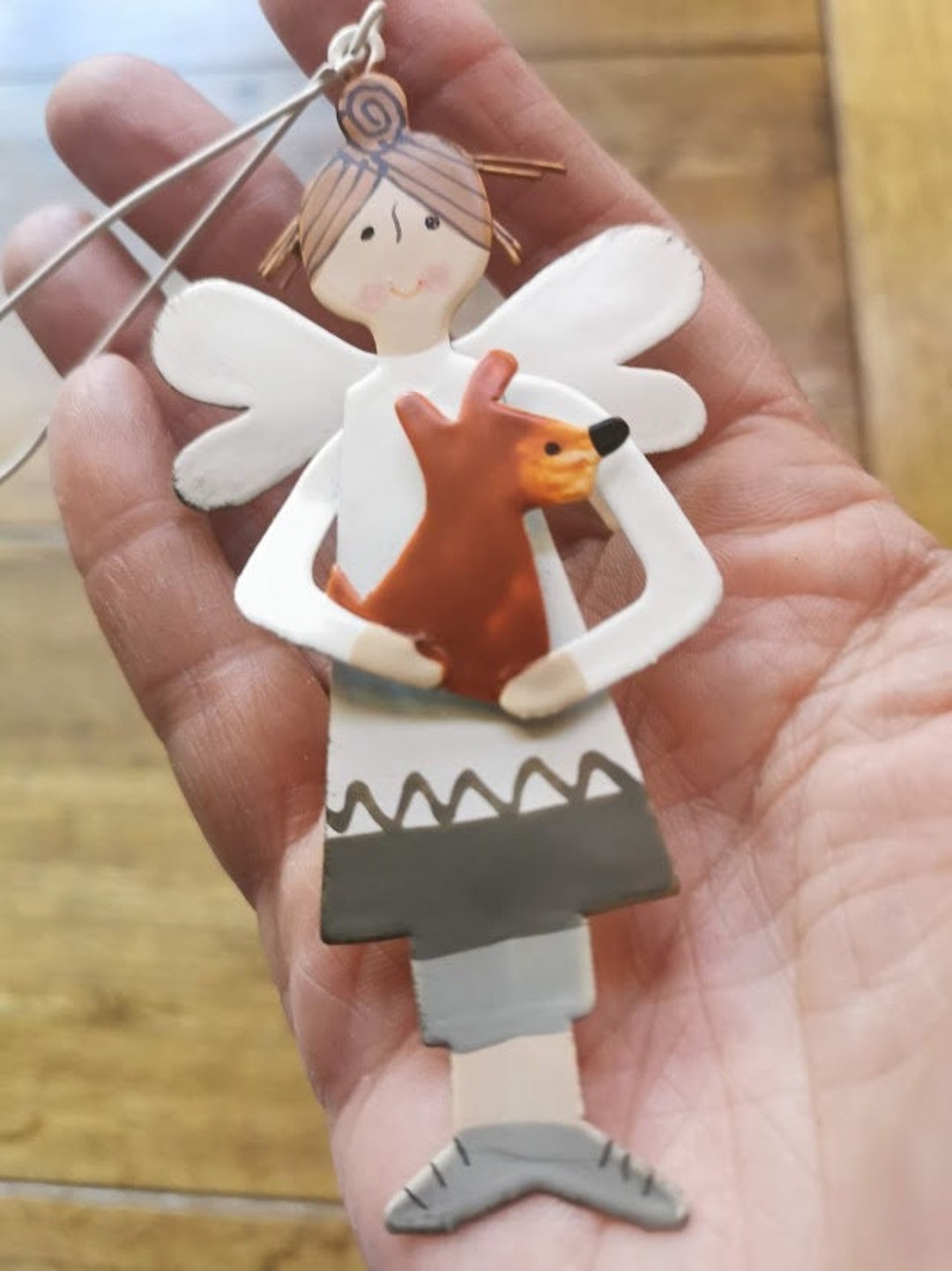 Guardian Angel for Dog Lovers, in Metal, Hand Painted for Those Who ...