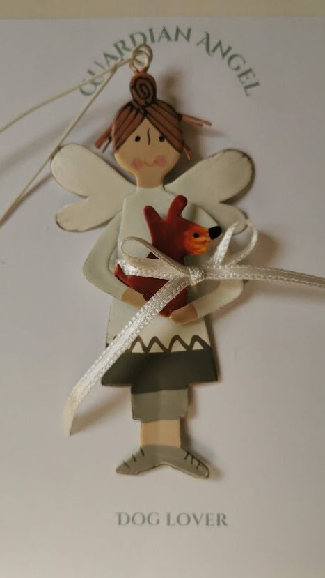 Guardian Angel for Dog Lovers, in Metal, Hand Painted for Those Who ...