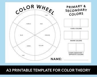 A3 Printable Colour Wheel Template [british] | Basic Primary ...