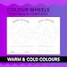 Warm & Cold Colour Wheel ADVANCED | A3 Printable Template | Colour ...