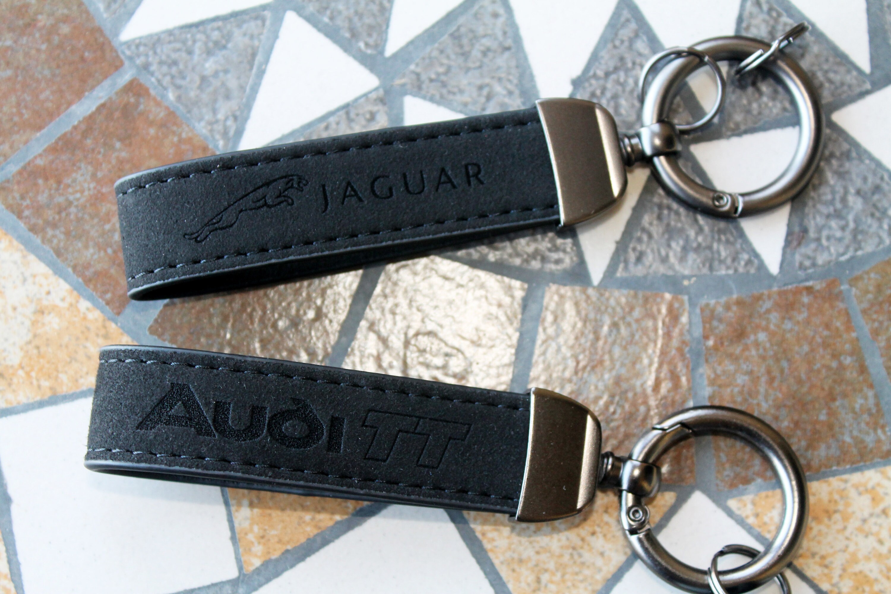 Keychain ALCANTARA Custom Leather Custom Logo Personalized - Etsy
