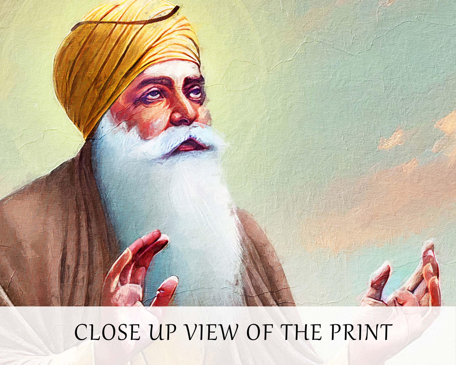 Guru Nanak Dev Ji and Bhai Mardana, Sikh Wall Art, Punjabi Home Decor ...