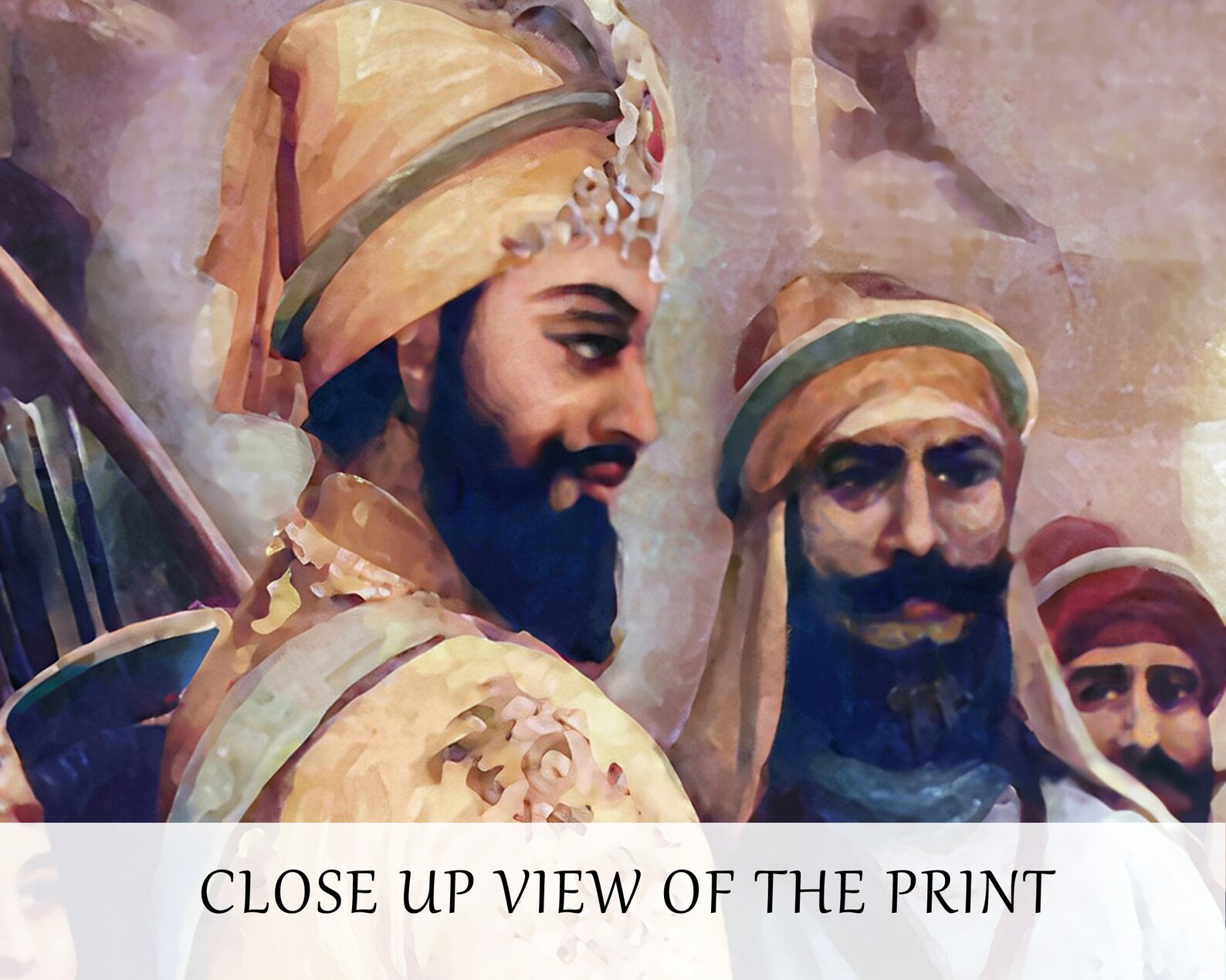 Guru Gobind Singh Ji, Battle of Chamkaur, Sahibzaade, Vintage Print, Sikh Wall Art Home Decor ...