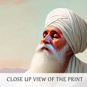 Guru Nanak Dev Ji and Bhai Mardana, Sikh Wall Art, Punjabi Home Decor ...
