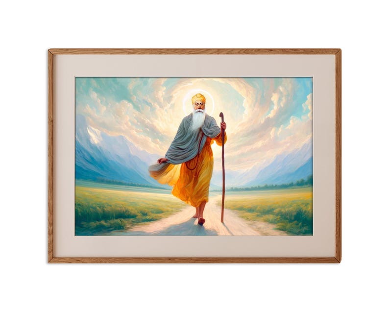Guru Nanak Dev JI Maharaj, Sikh Wall Art, Punjabi, Udasis (tours), Guru’s Journeys and Travels ...