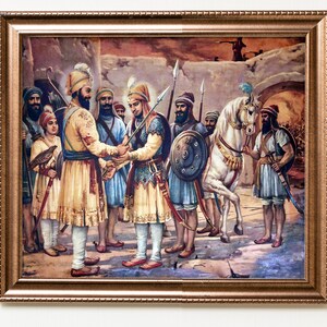 Guru Gobind Singh Ji, Battle of Chamkaur, Sahibzaade, Vintage Print ...