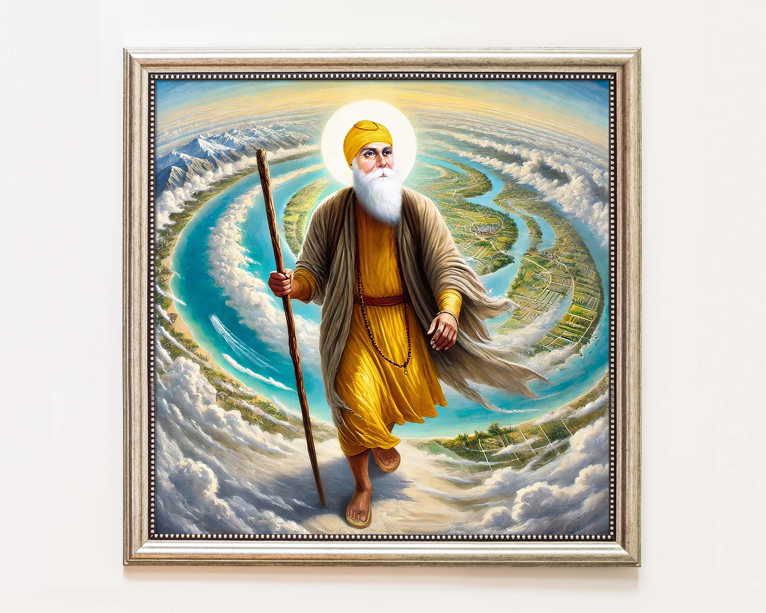 Guru Nanak Dev JI Maharaj, Sikh Wall Art, Punjabi, Udasis (tours), Guru’s Journeys and Travels ...