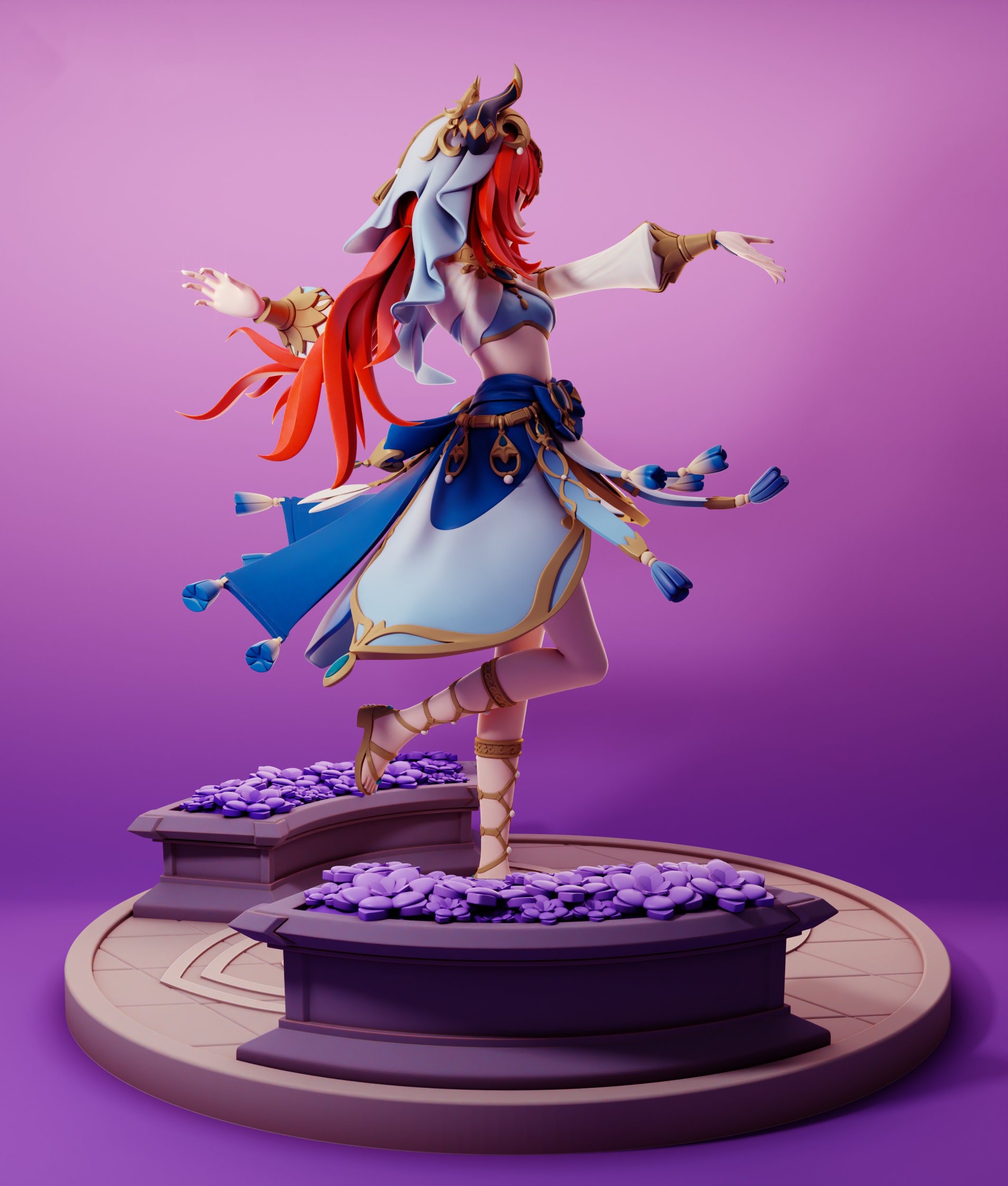 Genshin Impact Nilou 3D Print Figure STL Item Not Pyhsical - Etsy