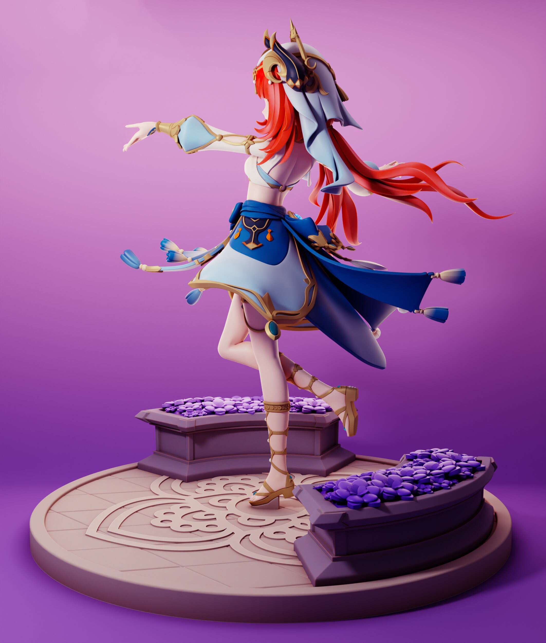 Genshin Impact Nilou 3D Print Figure STL Item Not Pyhsical - Etsy