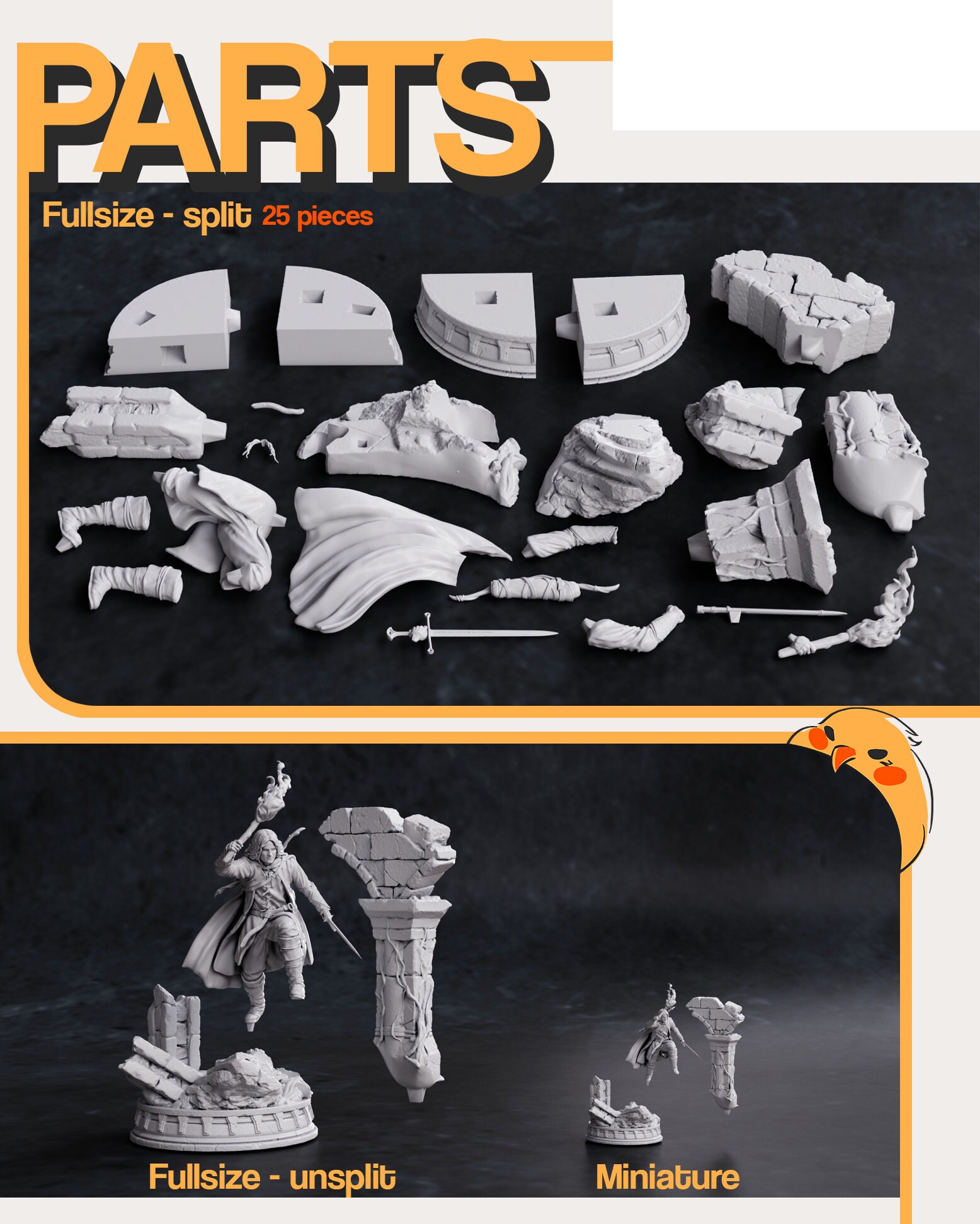 Jungle Warrior Strider Swordsman Ready to Print 3D File Figure STL Item ...