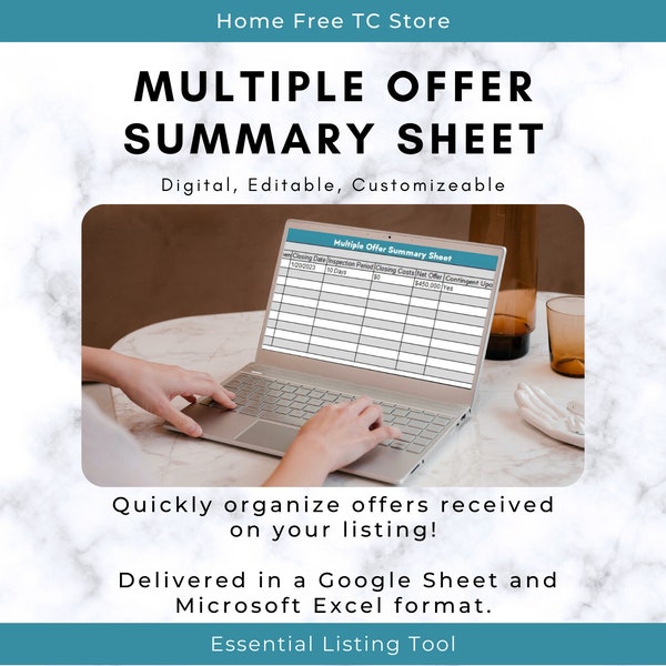 Multiple Offer Sheet - Etsy