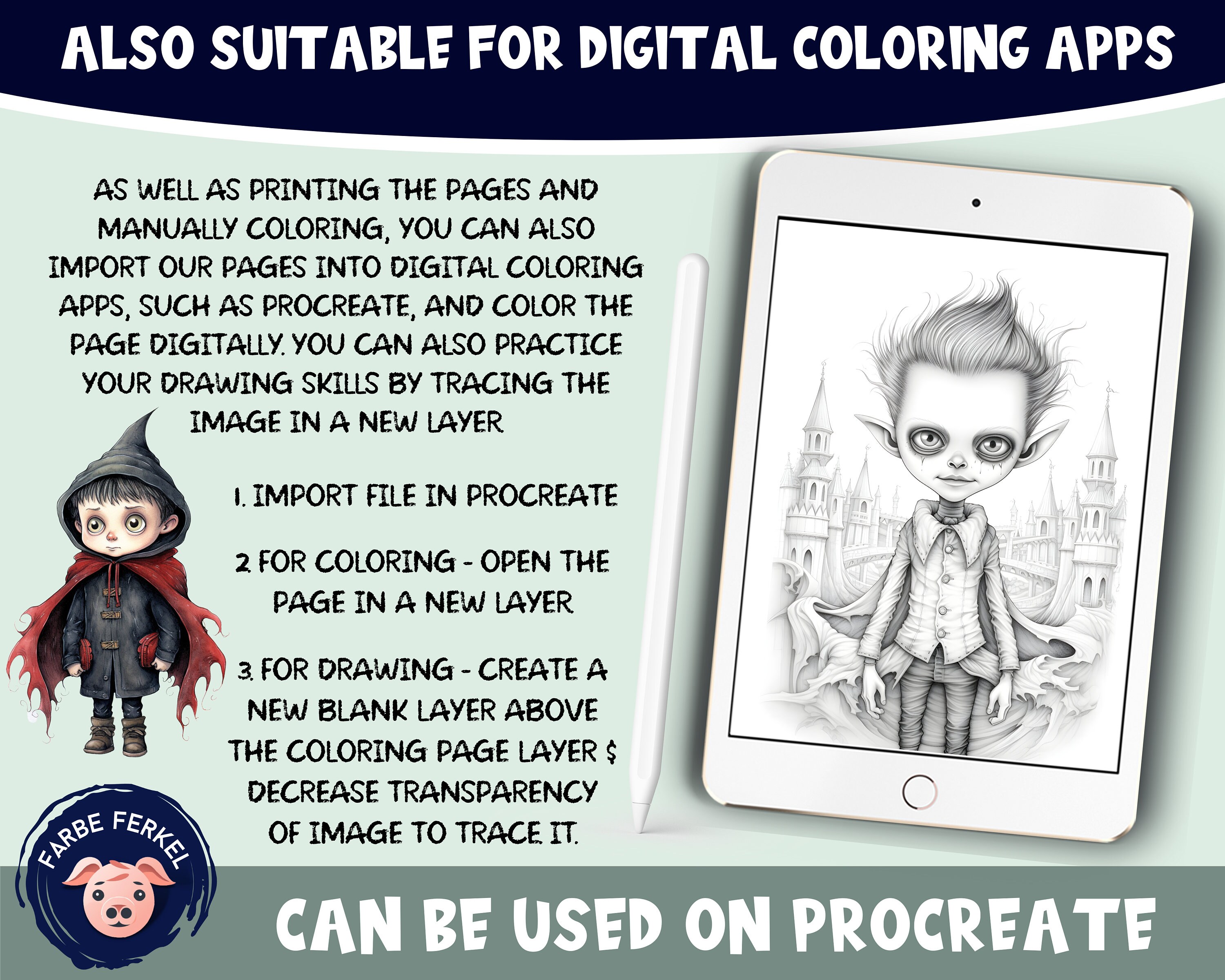 Vampire Boys Greyscale Coloring Book Vampires Coloring Pages - Etsy