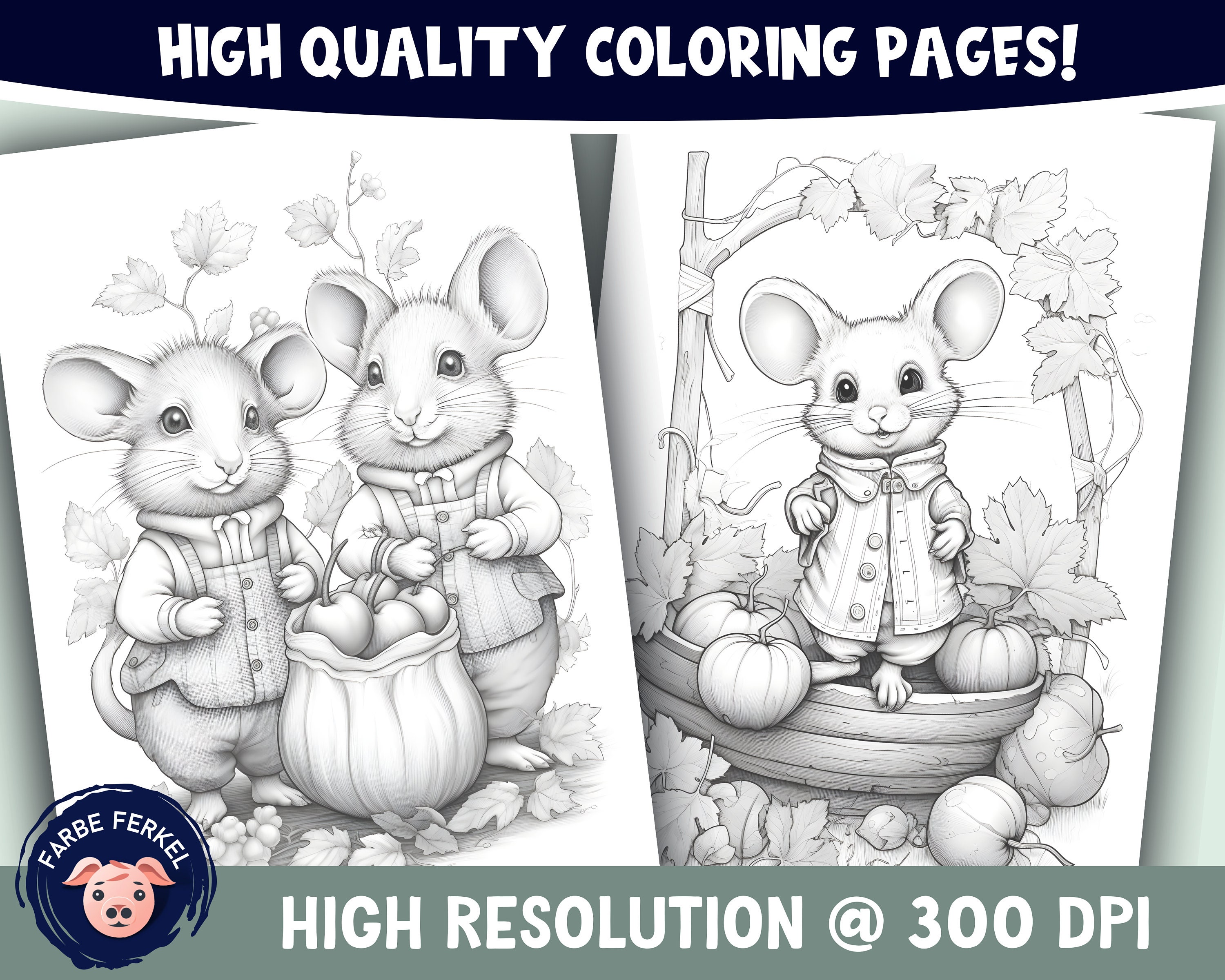 Harvest Mouse Greyscale Adult Colouring Mouse Coloring Book Mice ...