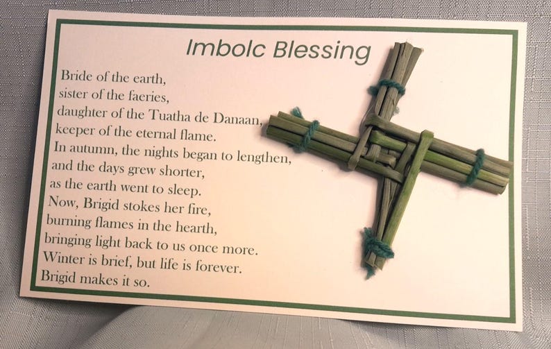 Imbolc Blessing Handmade St. Brigid's Cross, Wild Irish Rushes, - Etsy UK