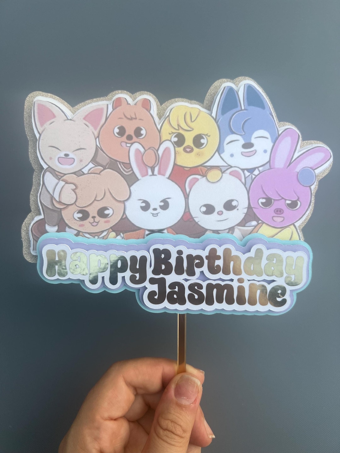 Custom Stray Kids SKZOO Cake Toppers | Personalised Cardstock Cake ...