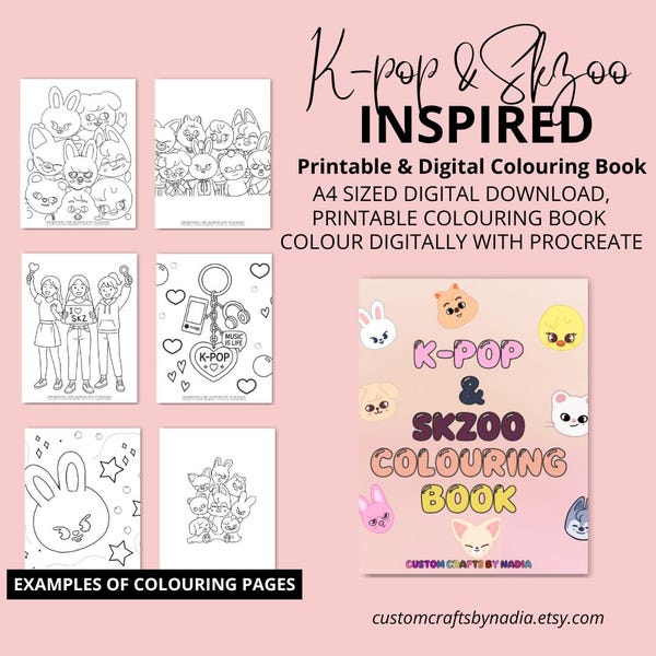 Skzoo Coloring Pages - Etsy