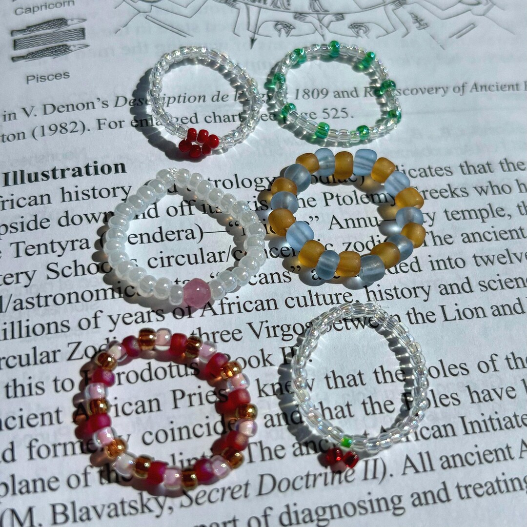 Handmade Beaded Rings - Etsy