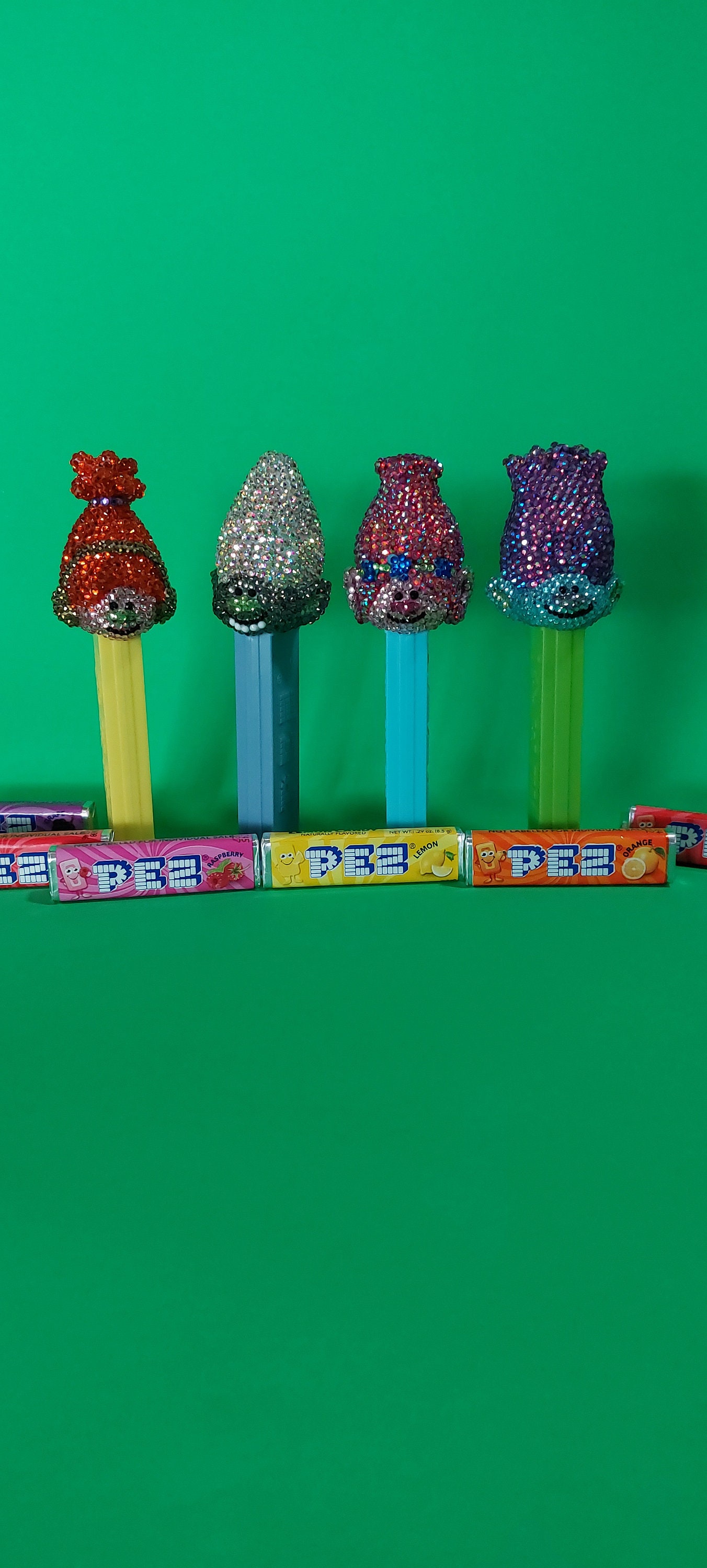 Pez Dispenser, Guy Diamond From Trolls Movie, Hand Jeweled Iridescent ...
